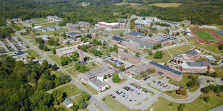Aerial view of Central State University campus in Wilberforce, Ohio